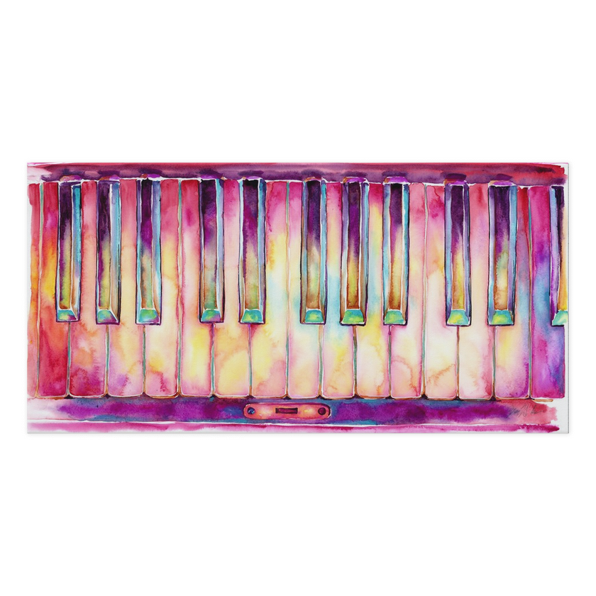Two Octaves | Colorful Piano watercolor - colorful piano keyboard ...